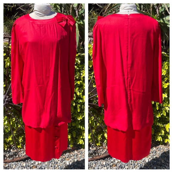 Vintage | Dresses | Vintage 8s Imagnin Parnes Feinstein Drop Waist ...